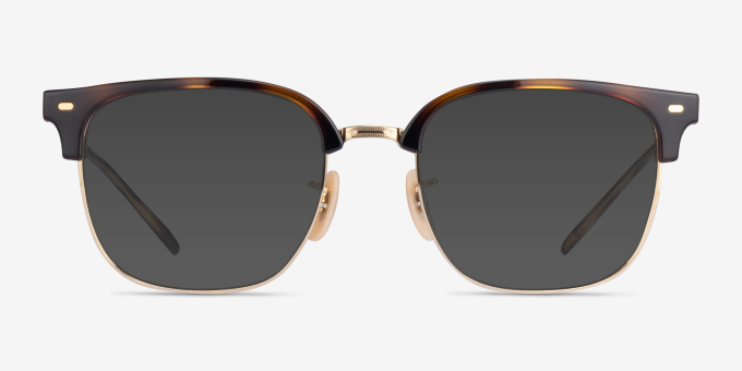 Ray-Ban RB7216 New Clubmaster - Browline Tortoise Gold Frame Eyeglasses ...