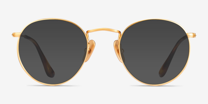 Ray-Ban RB8247V - Round Gold Frame Eyeglasses | Eyebuydirect