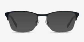Time Rectangle Navy Semi Rimless Eyeglasses | Eyebuydirect