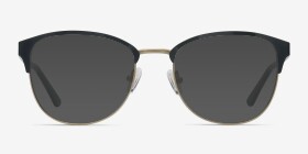 The Moon Square Black Golden Full Rim Eyeglasses | Eyebuydirect