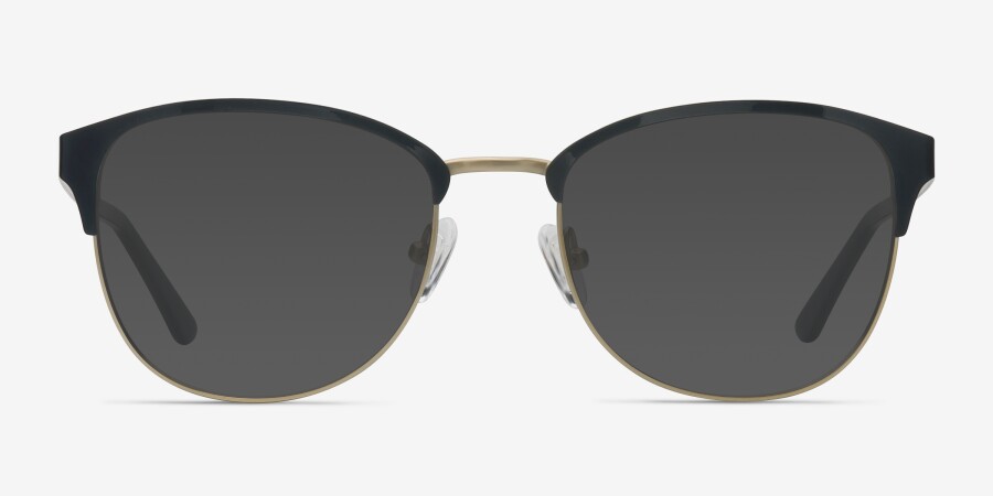 The Moon Square Black Golden Full Rim Eyeglasses | Eyebuydirect