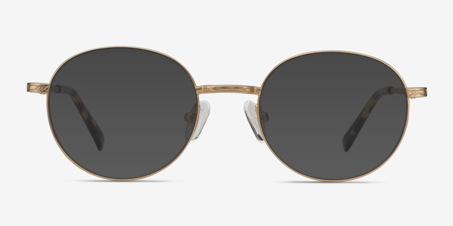 Ledger Oval Golden Full Rim Eyeglasses | Eyebuydirect Canada