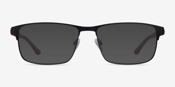 Special Rectangle Black Red Glasses for Men | Eyebuydirect