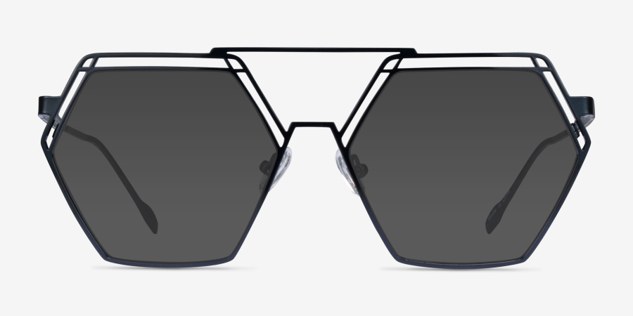 Cyber Geometric Black Glasses for Women | Eyebuydirect