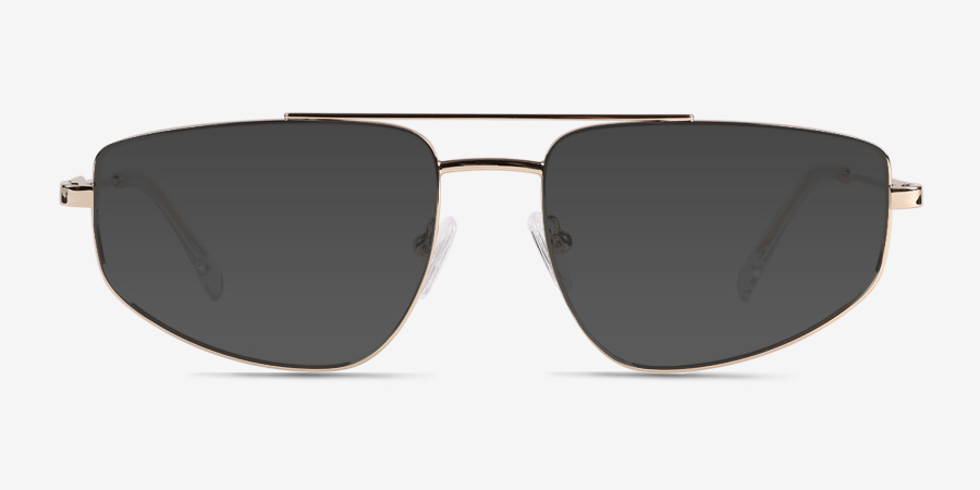 Cumulo Aviator Shiny Gold Full Rim Eyeglasses | Eyebuydirect