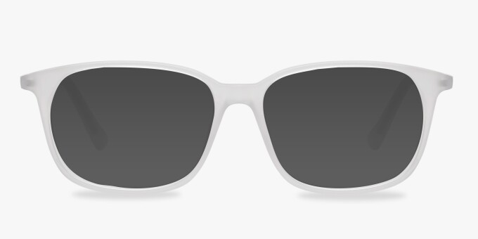 The Bay Rectangle Clear White Full Rim Eyeglasses | Eyebuydirect