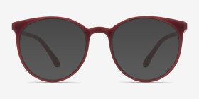 Portrait Round Matte Red Glasses for Women | Eyebuydirect