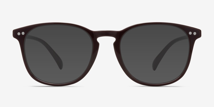 Record Round Dark Red Full Rim Eyeglasses | Eyebuydirect