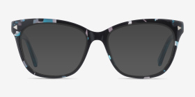 Petal Cat Eye Blue Floral Glasses for Women | Eyebuydirect