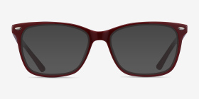 Varda Rectangle Burgundy Glasses for Women | Eyebuydirect