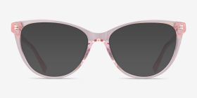 Sing Cat Eye Clear Pink Glasses for Women | Eyebuydirect