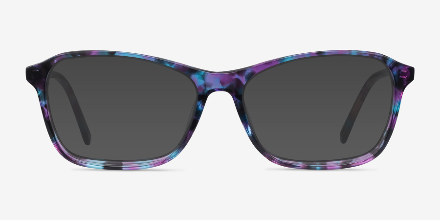 Versa Cat Eye Purple Floral Glasses for Women | Eyebuydirect