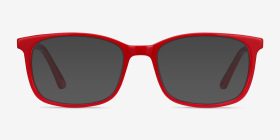 Equality Rectangle Red Full Rim Eyeglasses | Eyebuydirect