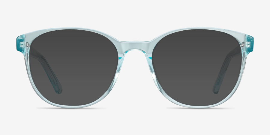Gable Oval Clear Blue Glasses for Women | Eyebuydirect