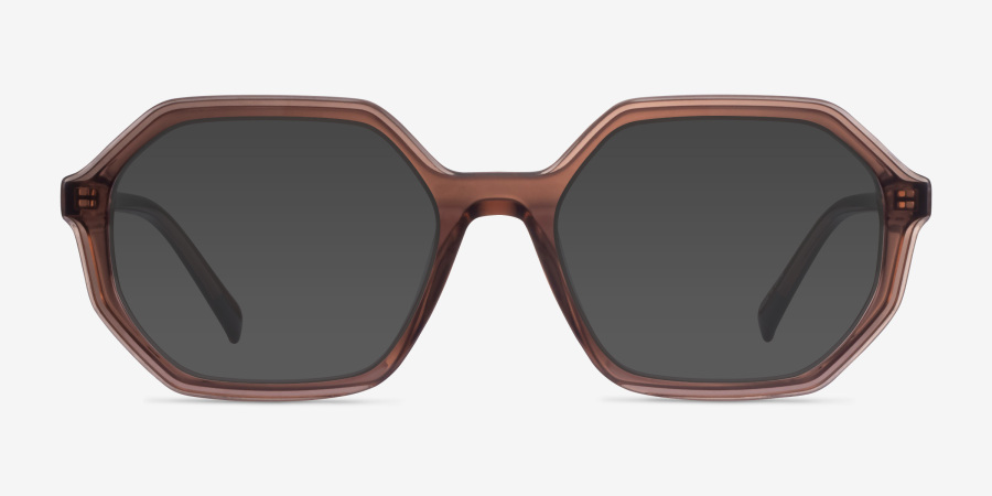 Dream Geometric Coffee Full Rim Eyeglasses | Eyebuydirect