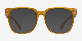 Freedom Square Clear Orange Full Rim Eyeglasses | Eyebuydirect