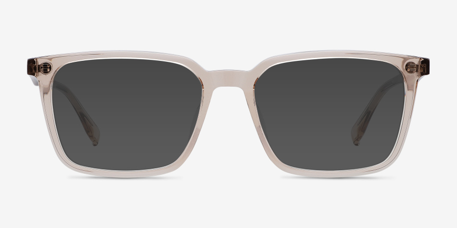 Basic Rectangle Champagne Full Rim Eyeglasses | Eyebuydirect Canada