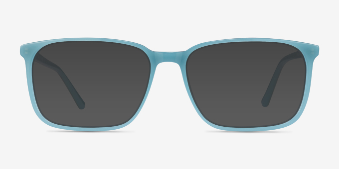 Tony Rectangle Blue Glasses for Men | Eyebuydirect