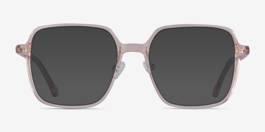 Modern Square Clear Pink Full Rim Eyeglasses | Eyebuydirect