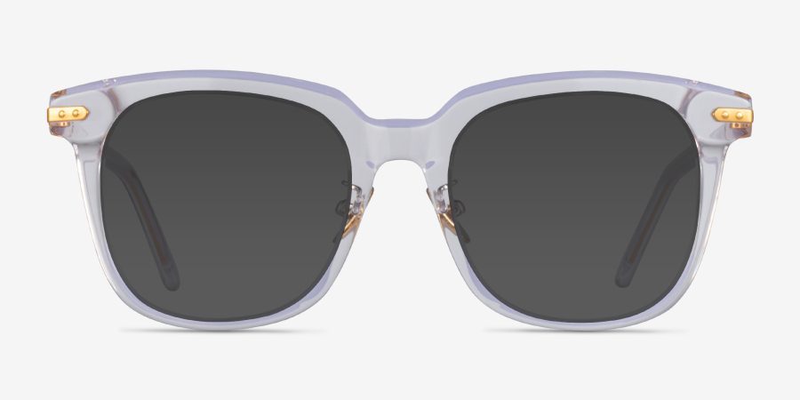 Hadley Square Clear Gold Full Rim Eyeglasses | Eyebuydirect