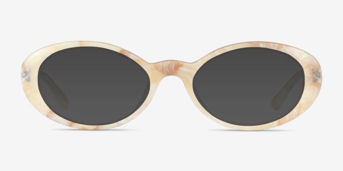 Jetta Oval Light Gold Floral Glasses for Women | Eyebuydirect