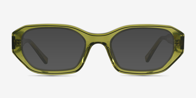Nina Rectangle Crystal Olive Green Full Rim Eyeglasses | Eyebuydirect ...
