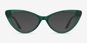 Vivienne Cat Eye Crystal Green Glasses for Women | Eyebuydirect