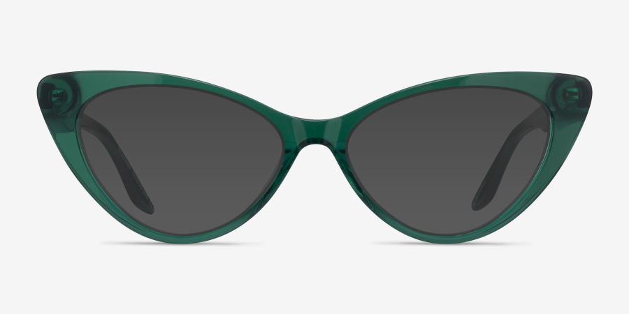Vivienne Cat Eye Crystal Green Glasses for Women | Eyebuydirect