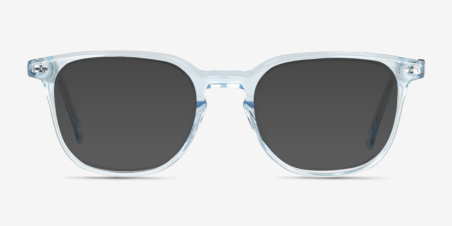 Wesley Square Clear Blue Full Rim Eyeglasses | Eyebuydirect