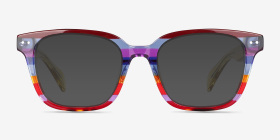 Spotlight Square Red Blue Rainbow Full Rim Eyeglasses | Eyebuydirect