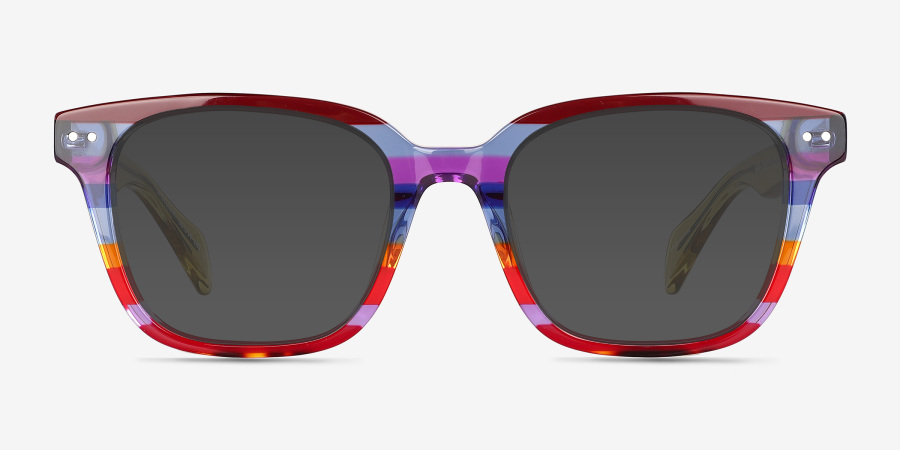 Spotlight Square Red Blue Rainbow Full Rim Eyeglasses | Eyebuydirect