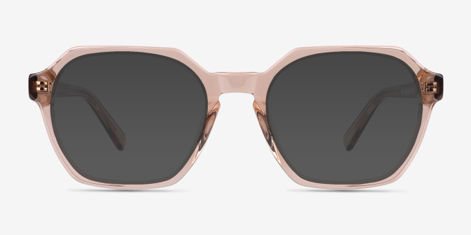 Flare Square Crystal Brown Full Rim Eyeglasses | Eyebuydirect