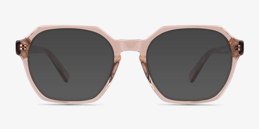Flare Square Crystal Brown Full Rim Eyeglasses | Eyebuydirect
