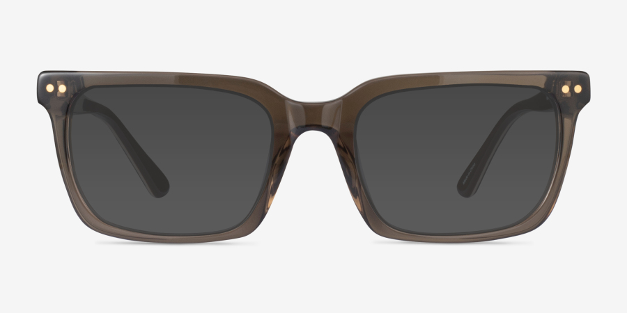 Digi Rectangle Brown Crystal Full Rim Eyeglasses | Eyebuydirect