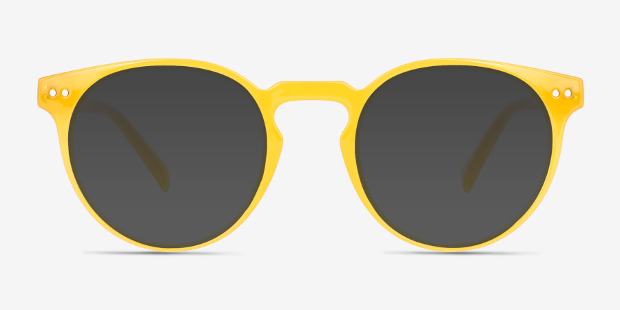 Oak Round Crystal Yellow Full Rim Eyeglasses | Eyebuydirect