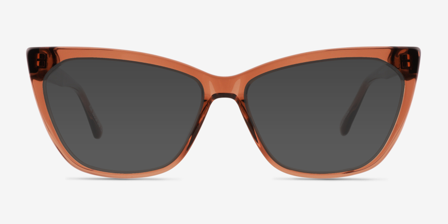 Rue Cat Eye Crystal Brown Glasses for Women | Eyebuydirect