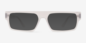 Mox Rectangle Frosted Clear Full Rim Eyeglasses | Eyebuydirect