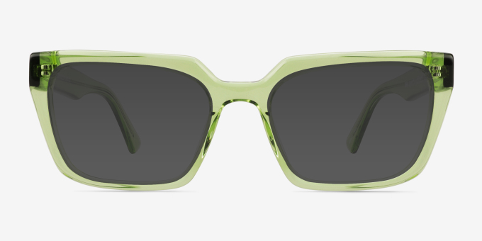 Wisdom Cat Eye Crystal Green Full Rim Eyeglasses | Eyebuydirect