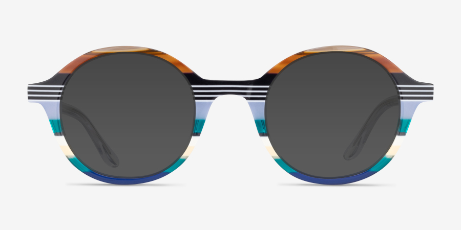 Love Wins Round Striped Multicolor Full Rim Eyeglasses | Eyebuydirect