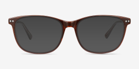 Grid Rectangle Brown Glasses for Women | Eyebuydirect