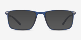 Simon Rectangle Blue Glasses for Men | Eyebuydirect