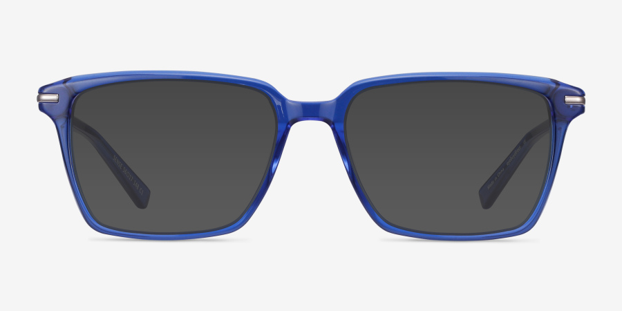 Sense Rectangle Blue Glasses for Men | Eyebuydirect Canada
