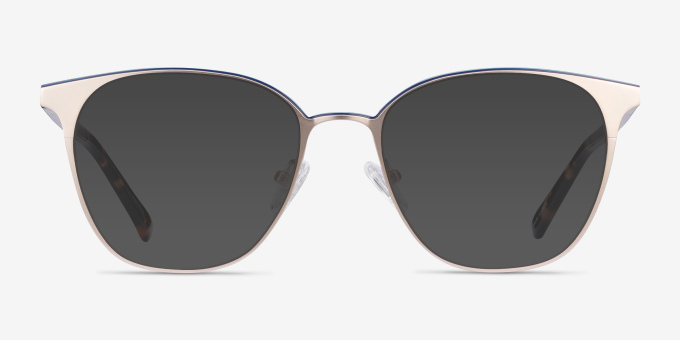 Azimut Square Gold Full Rim Eyeglasses | Eyebuydirect