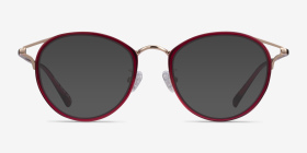 Dazzle Round Raspberry Glasses for Women | Eyebuydirect