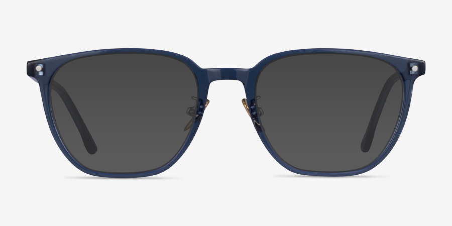 Hunter Rectangle Clear Blue Full Rim Eyeglasses | Eyebuydirect Canada