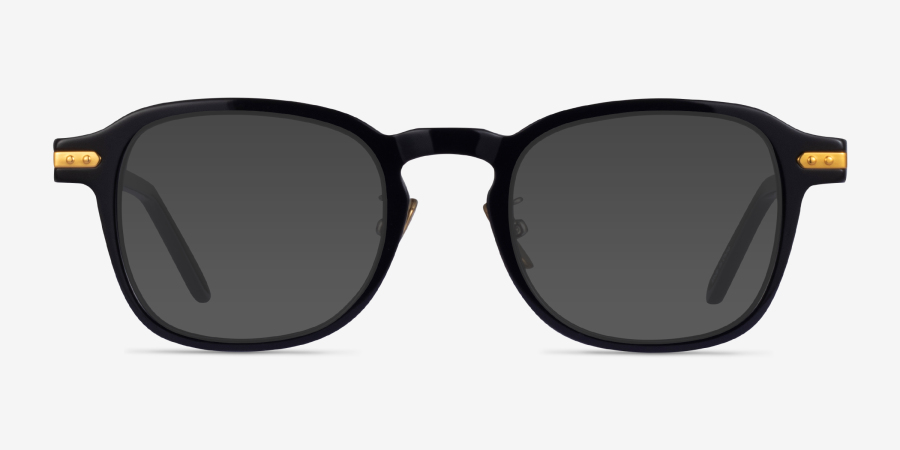 Lark Square Black Gold Full Rim Eyeglasses | Eyebuydirect Canada