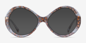Endless Round Orange Striped Glasses for Women | Eyebuydirect