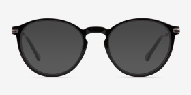 Boaz Round Matte Black Full Rim Eyeglasses | Eyebuydirect