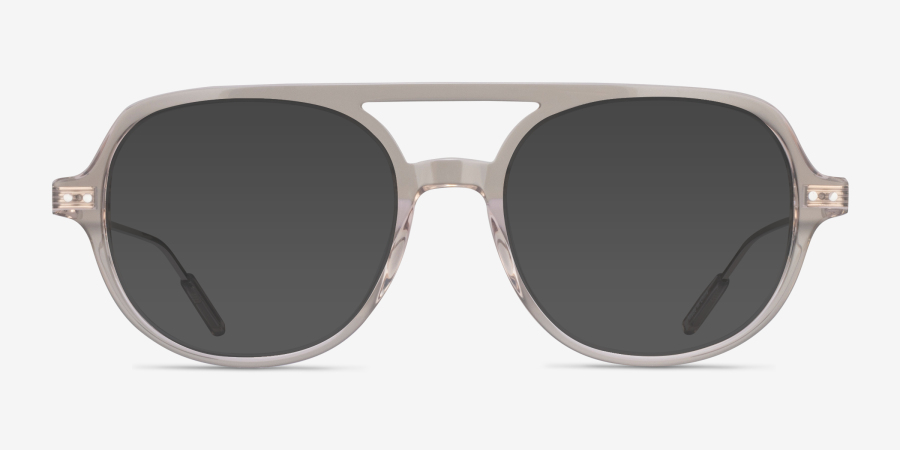 Jett Aviator Clear Gray Full Rim Eyeglasses | Eyebuydirect Canada