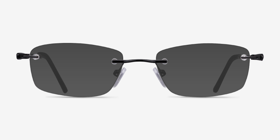 Benson Rectangle Black Rimless Eyeglasses | Eyebuydirect